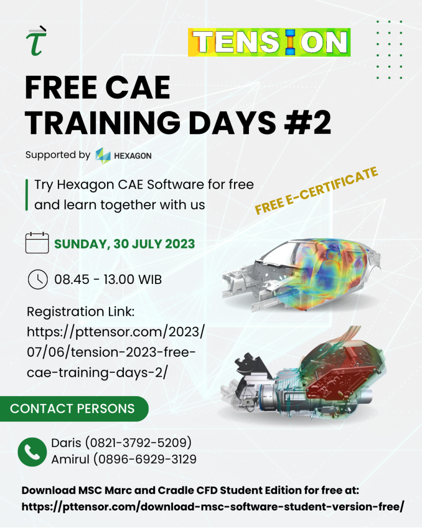 [TENSION 2023] FREE CAE TRAINING DAYS #2 – PT TENSOR