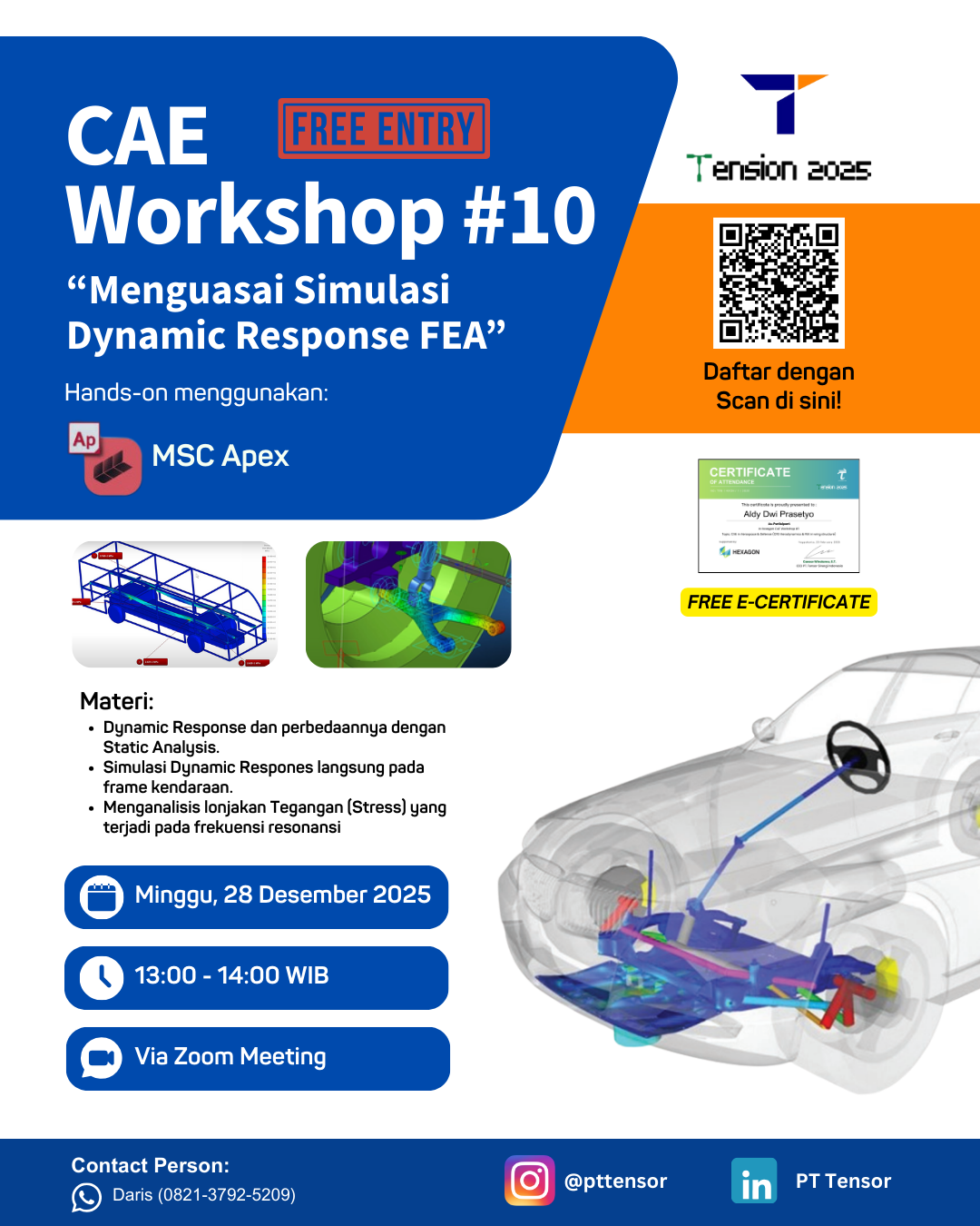 [TENSION 2025] CAE Workshop #10 28 Desember 2025 - PT TENSOR